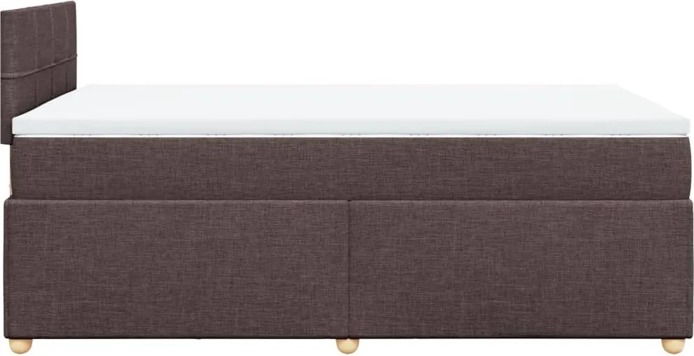 Box spring postel s matrací tmavě hnědá 120x200 cm textil 3288950