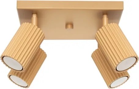 Stropní svítidlo SOLLUX KARBON 4 zlaté GU10 4x10W bez žárovek SL.1564