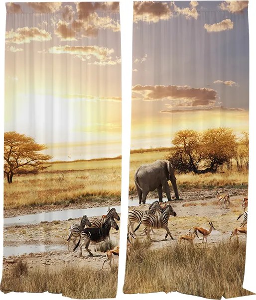 IMPAR Závěsy Safari (Rozměr : 140x250, Materiál: Interlock)