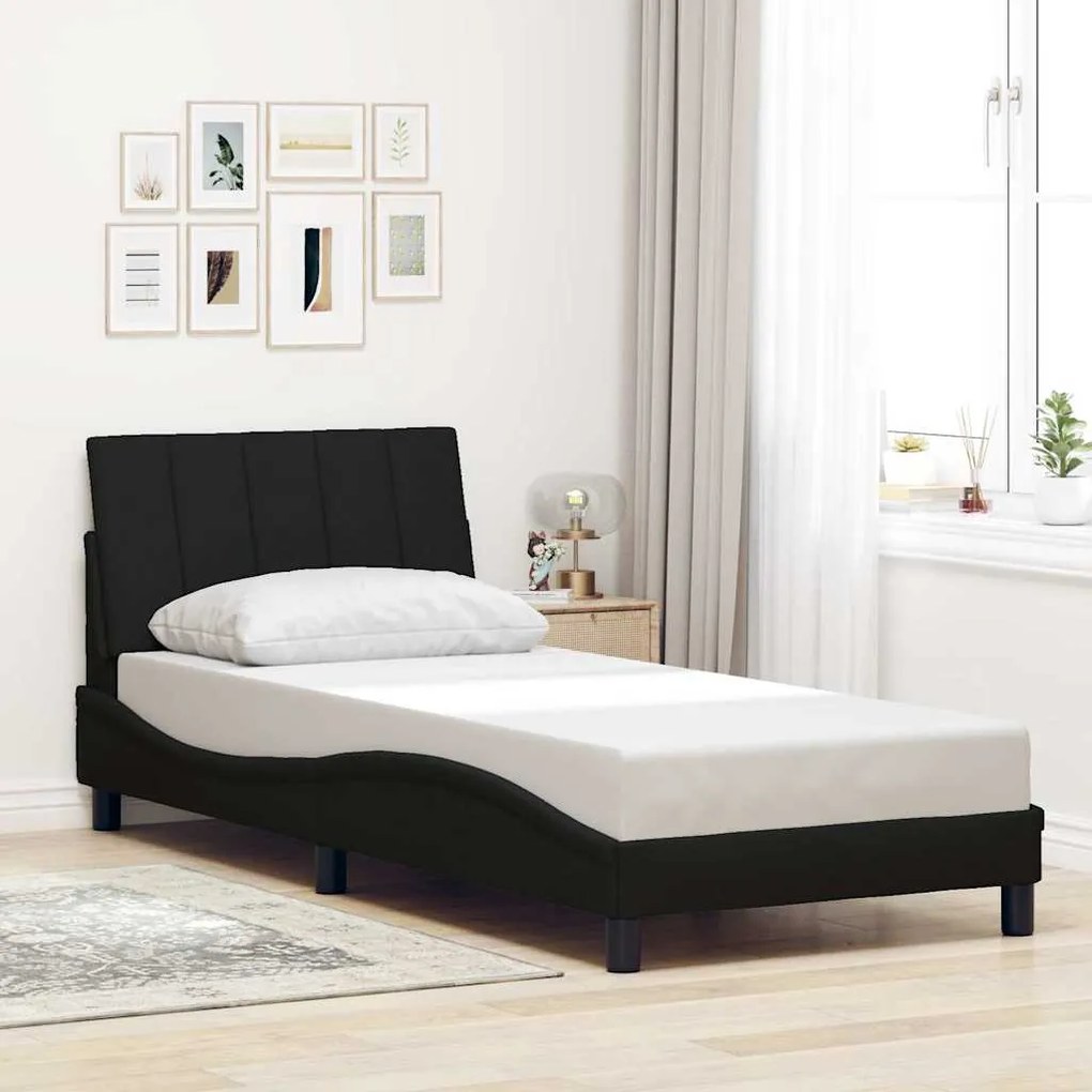 Rám postele bez matrací Hanko černá 90x200 cm textil 3310435