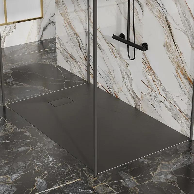 BPS-koupelny Obdélníková akrylátová sprchová vanička HYD-OSV-JUKO 120x90 černá