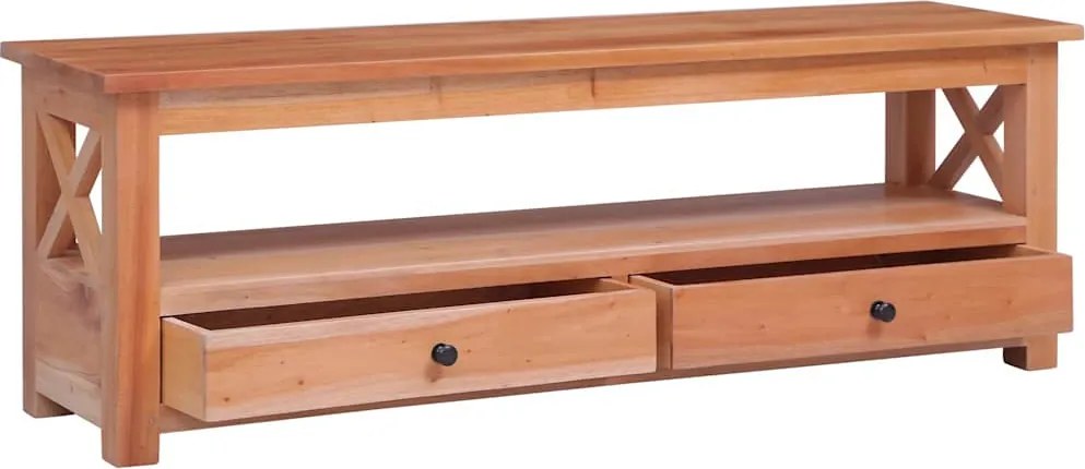 TV stolek 115 x 30 x 40 cm masivní mahagonové dřevo 337081