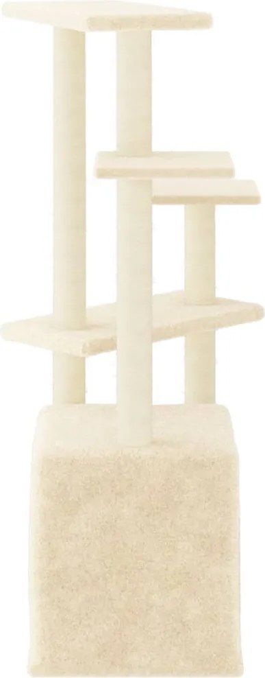 Škrabadlo pro kočky se sisalovými sloupky krémové 107,5 cm 172070