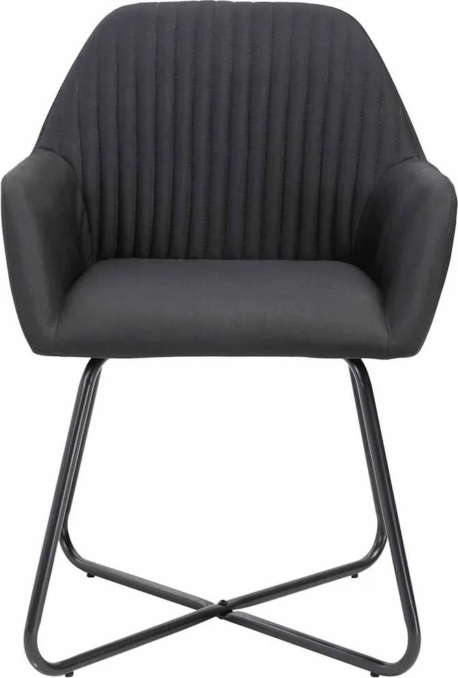 Jídelní židle 4 ks černé textil 277106