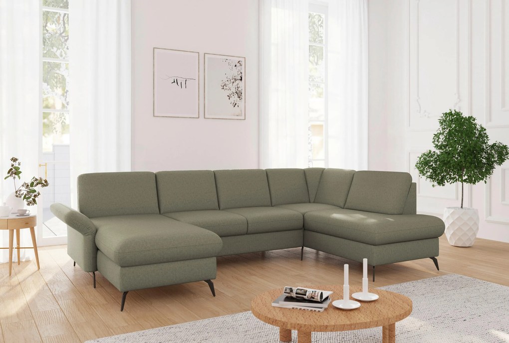 XXXLutz SEDACÍ SOUPRAVA, textil, olivově zelená Sit & More - Sedací soupravy - 00014401618X