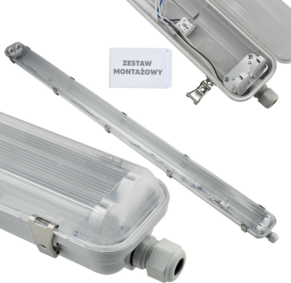 4x hermetické svítidlo Philips LED 2x158cm trubicové svítidlo do garáže a dílny