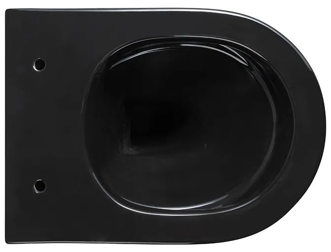 BPS-koupelny Závěsná WC mísa se SoftClose sedátkem HYD-4151, černá