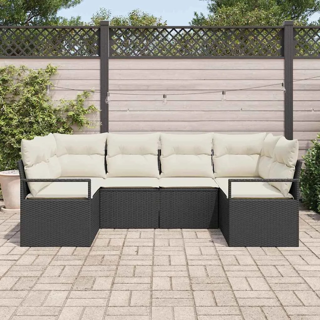 Set pohovek 6 ks Černá polyratan 3346517
