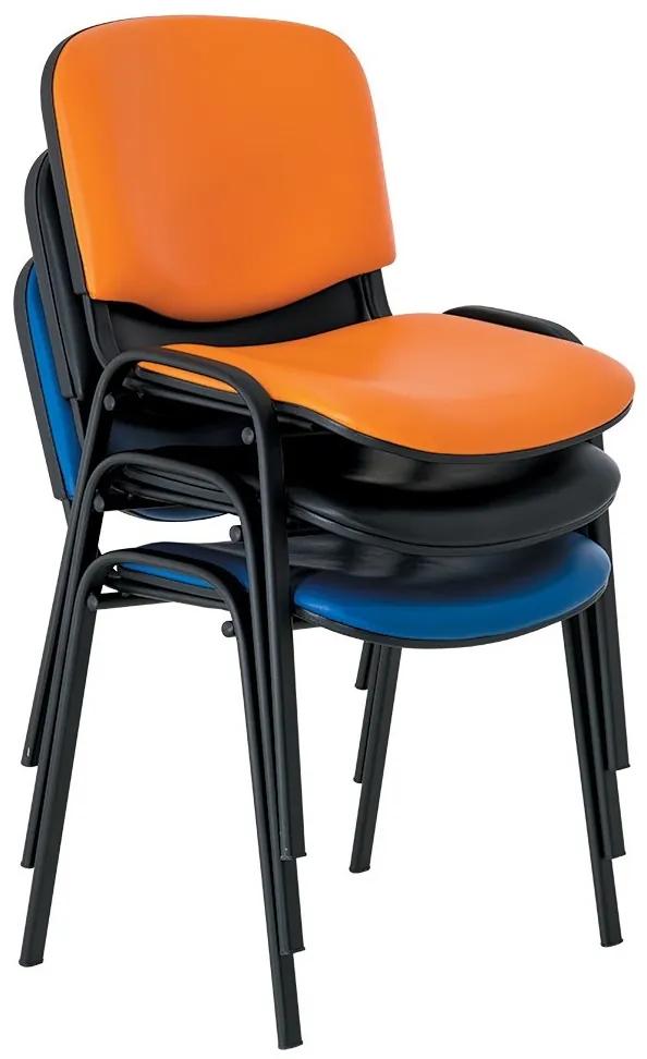 Kožená konferenční židle ISO - oranžová