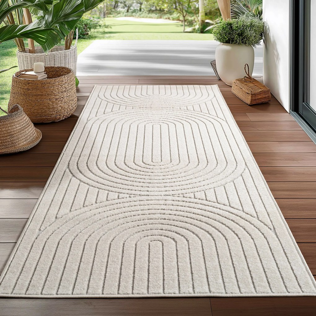Ayyildiz, Kusový koberec Nova 1201 cream - na ven i na doma, 200x290, bílá, chodba / předsíň