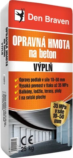 Výrobce: DEBBEX by Den Braven DEBBEX by Den Braven 57551Q Opravná hmota na beton VÝPLŇ 25 kg pytel šedá
