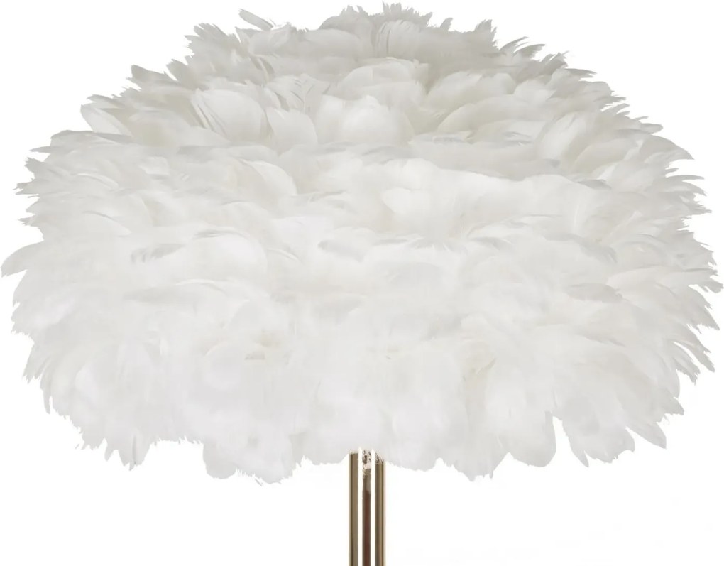 Stojací lampa Feathers 170 cm bílá/zlatá