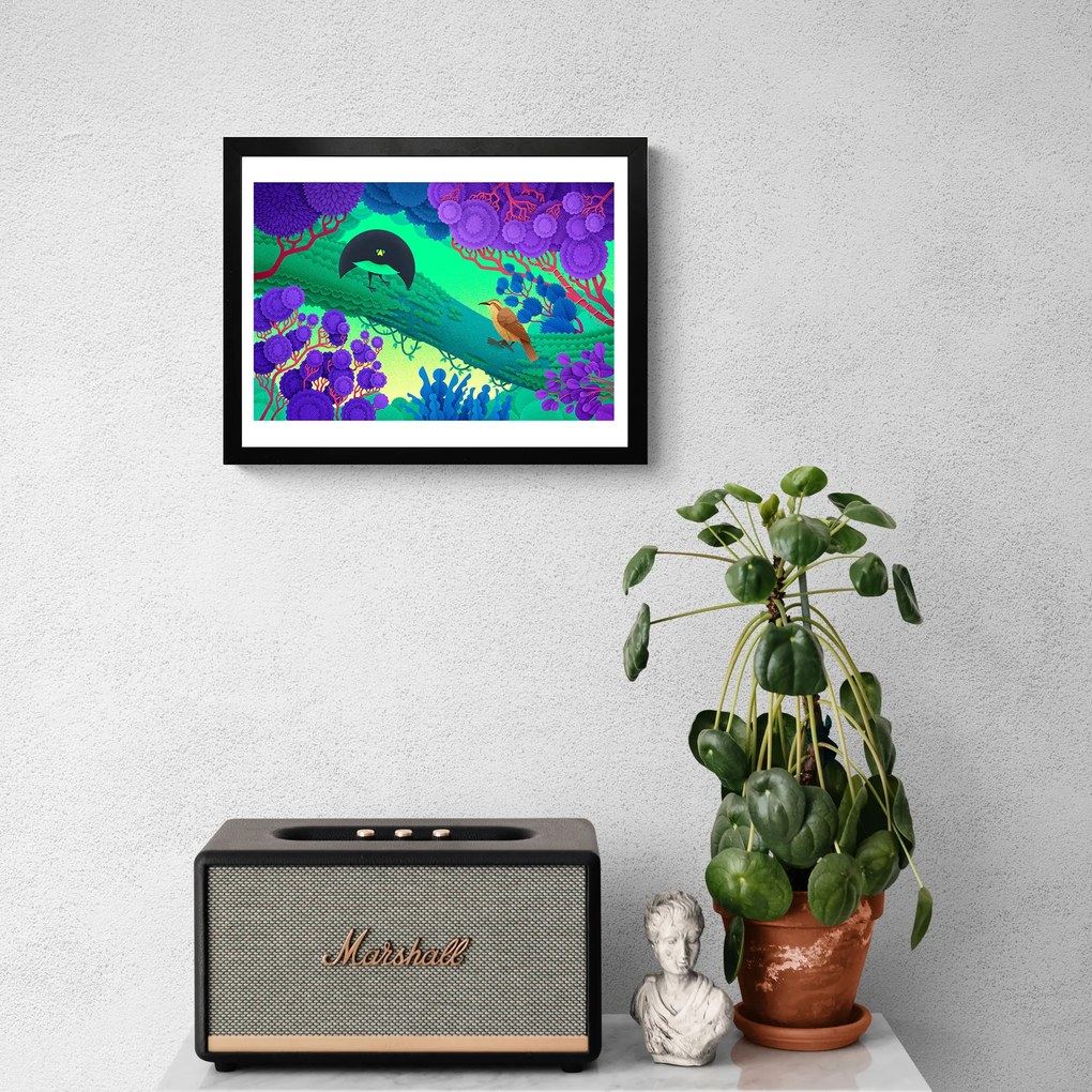 Dávid Soboň | Dancing Bird of Paradise Rám: Černý, Velikost: 40 x 60 cm