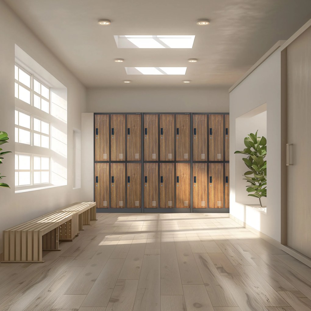 Šatní skříň 6-dveřová, antracit/ořech, 900x1850x450 mm: IGOR Eco Design