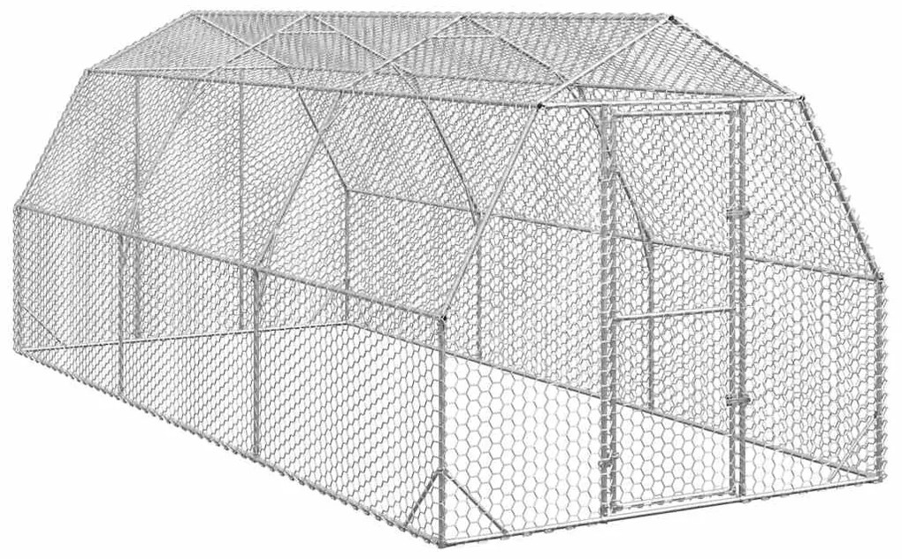 Výběh pro slepice 2,5x10x2,25 m pozinkovaná ocel