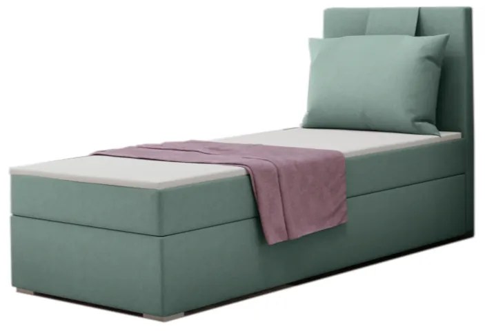 Expedo Čalouněná postel boxspring MIRANDA + topper, 80x200, soro 34, levá