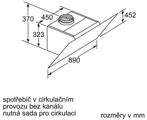 Bosch DWK98JM60 Komínový odsavač par