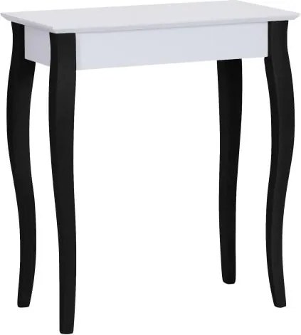 Bílý konzolový stolek s černými nohami Ragaba Lilo, šířka 65 cm