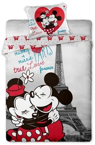 Vesna | Povlečení bavlna Mickey  Minnie in Paris  140 x 200 cm, 70 x 90 cm
