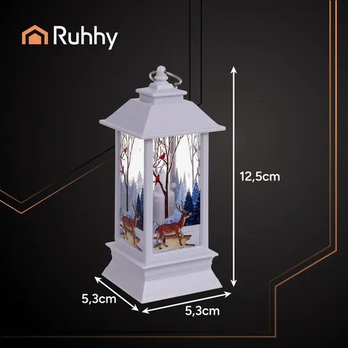 Bílá LED vánoční lucerna Ruhhy 26753