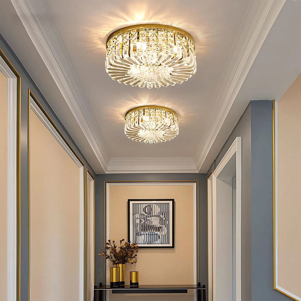 Toolight Toolight, stropní svítidlo 60cm, 8xE14, APP1729-8C, zlatá lesklá, OSW-06355