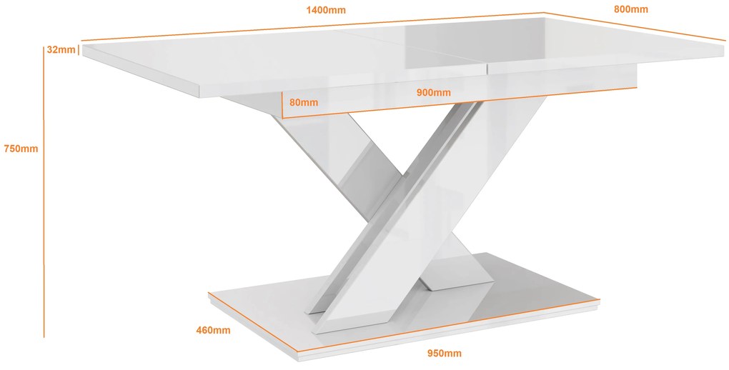 Prospero Rozkládací stůl Bronx Barva: Bianco Marble white
