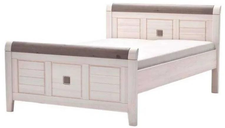 Dřevěná postel borovice Malmo 140x200 - Odstín Lava