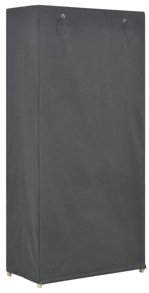 3-úrovňová šatní skříň - látka - šedá | 79x40x170 cm