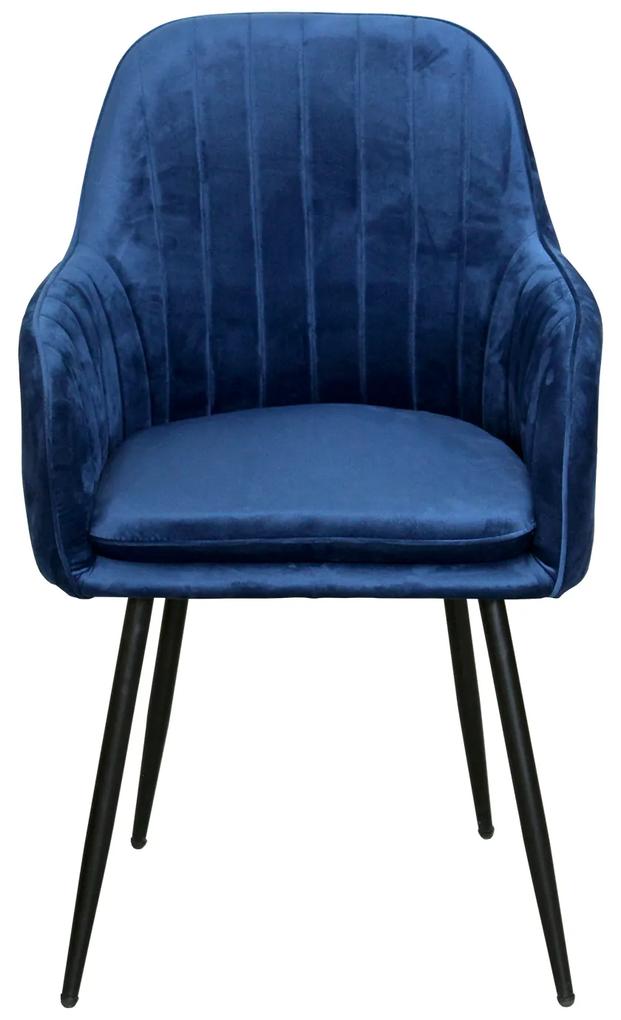 IDEA Jídelní židle DELTA modrý samet