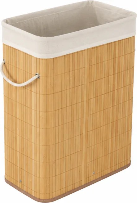 koš na prádlo, objem 40 l, bez víka, bambus, 49,5x39x20 cm, přírodní, Dekorino KP20260002