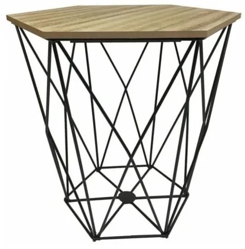 Designový stolek Metal, černá podnož