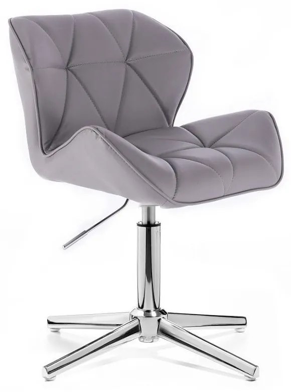 LuxuryForm DESIGN Otočná židle MILANO na stříbrném kříži - šedá
