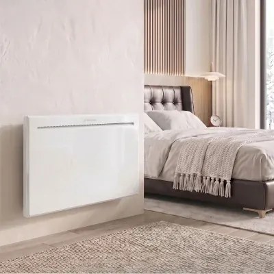 HOMCOM Inteligentní panelový ohřívač 1500 W, volně stojící / na stěnu, elektrický ohřívač s 7denním časovačem, detekce oken, ochrana proti mrazu, bílá