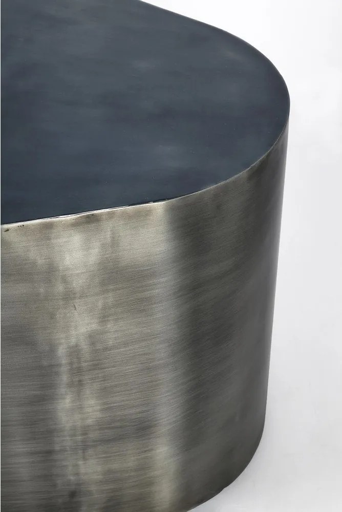 Antracitové kovové konferenční stolky v sadě 2 ks 59x60 cm Kalinda – Bizzotto