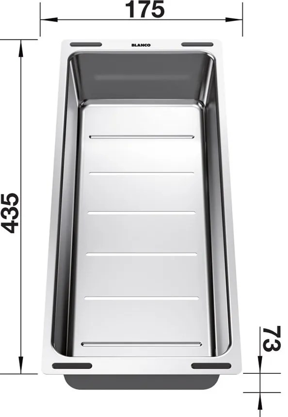 BLANCO miska nerezová k SUBLINE 435x175x74, BLA-227689