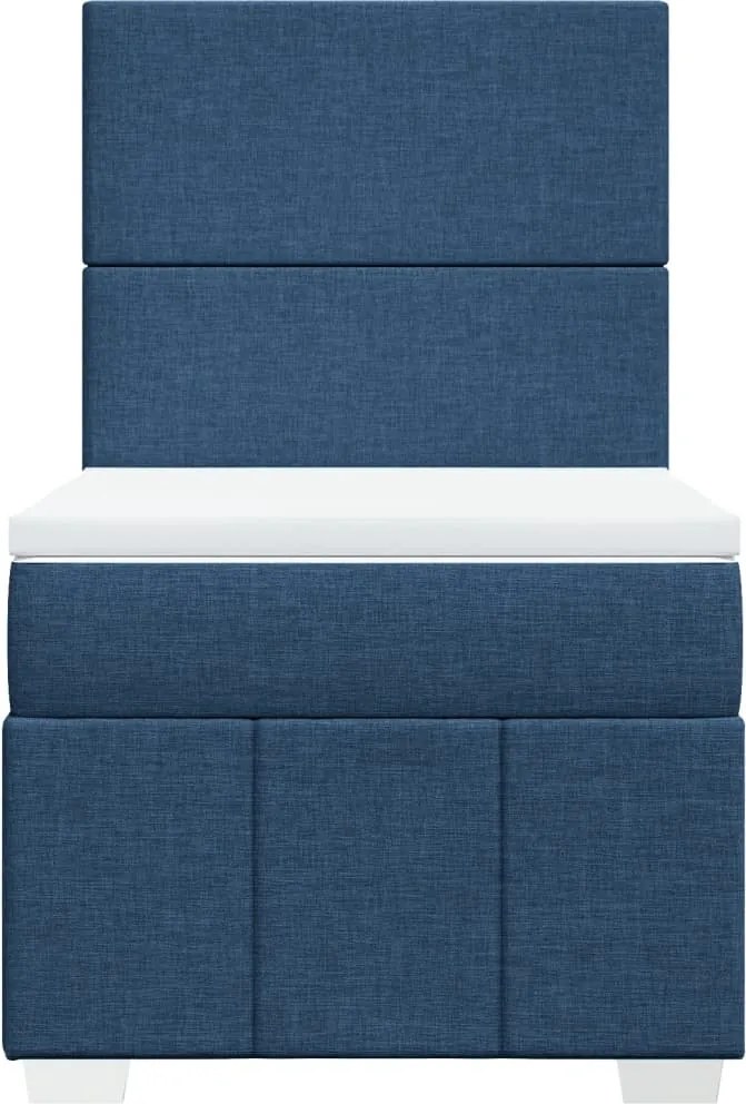 Box spring postel s matrací modrá 90x200 cm textil 3293850