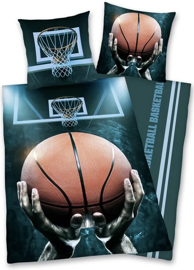 Herding Bavlněné povlečení Basketball, 140 x 200 cm, 70 x 90 cm