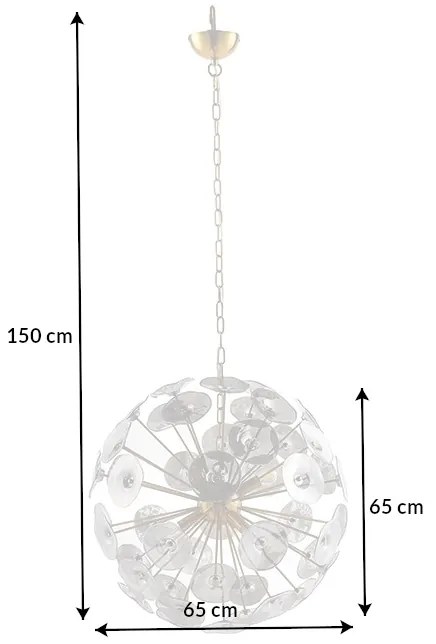 Designové závěsné svítidlo Allen Home 65 cm zlaté