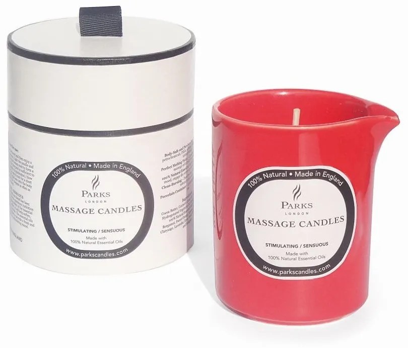 Masážní svíčka s vůní santalového dřeva, pačuli a ylang ylang Parks Candles London Stimulating, 50 hodin hoření