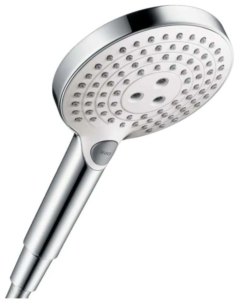 Hansgrohe Raindance Select S - Sprchová hlavice 120, 3 proudy, bílá/chrom 26530400