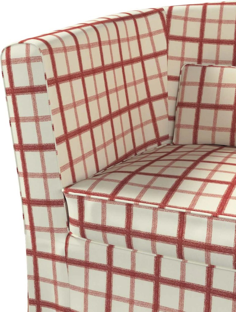 Potah na křeslo IKEA Ektorp Tullsta barva červená látka vzorované