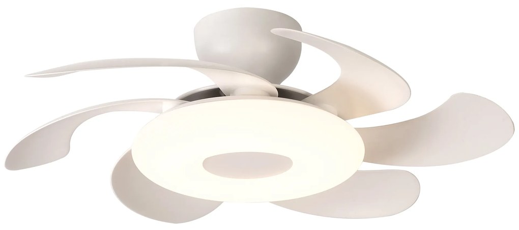 Mantra 8703 Flower, rozvinovací ventilátor se svítidlem a dálk. ovladačem, LED 24W 2700-5000K, bílá, průměr 50/79cm