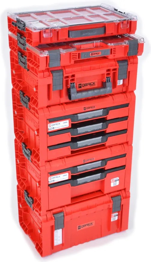 QBRICK SYSTEM PRO Technician Case 2.0 Red Ultra HD - Technický kufřík