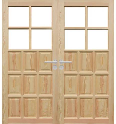 Archo - Dvoukřídlé dřevěné dveře dýhované z borovice Prestige 105576