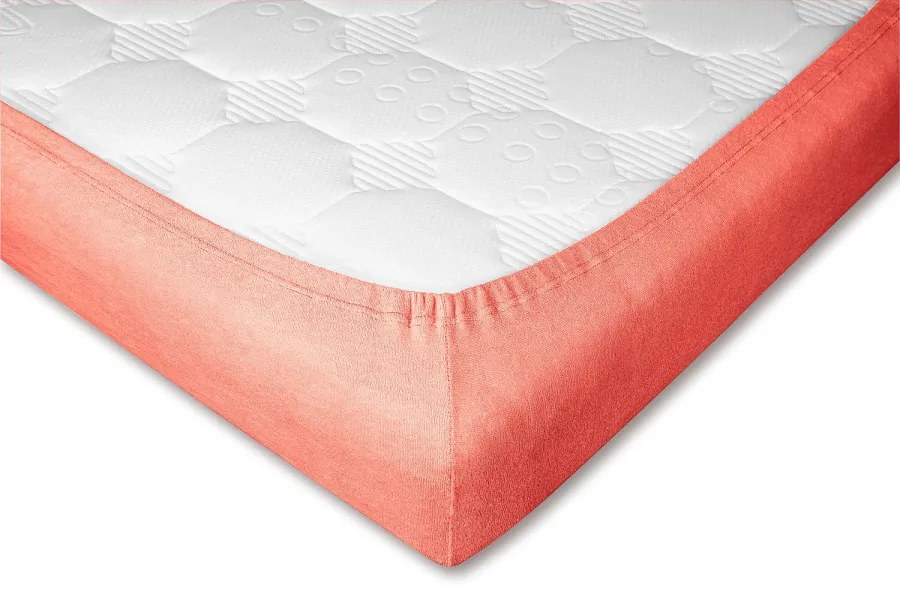 Dadka Froté prostěradlo losos B  Froté prostěradlo losos 35x75x2 cm do kočárku