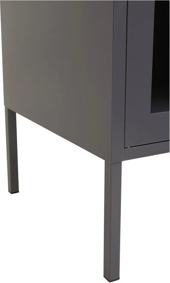 Šedá ocelová vitrína 140x80x45 cm Acier – Premier Housewares