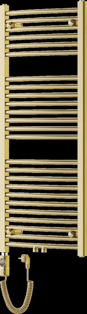 Mexen Ares, elektrické topné těleso 1200x500 mm + topná tyč 600 W, zlatá lesklá, W102-1200-500-2600-50