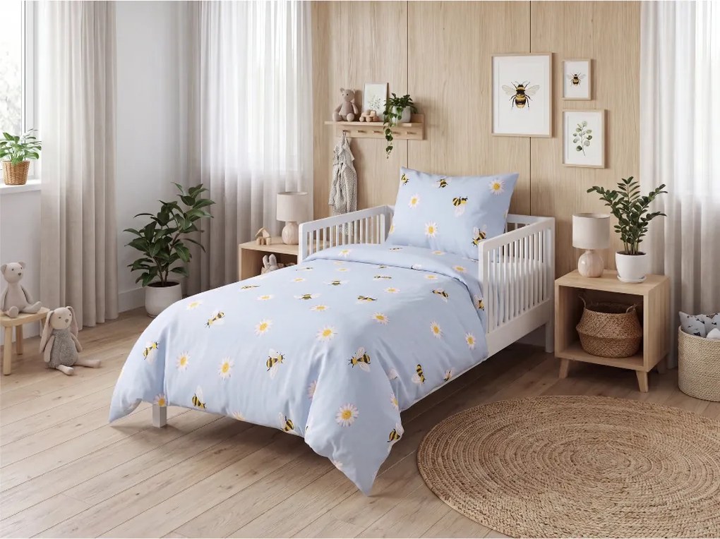 Bavlněné povlečení BEELUNE světle modré Rozměr povlečení: 70 x 80 cm | 140 x 200 cm
