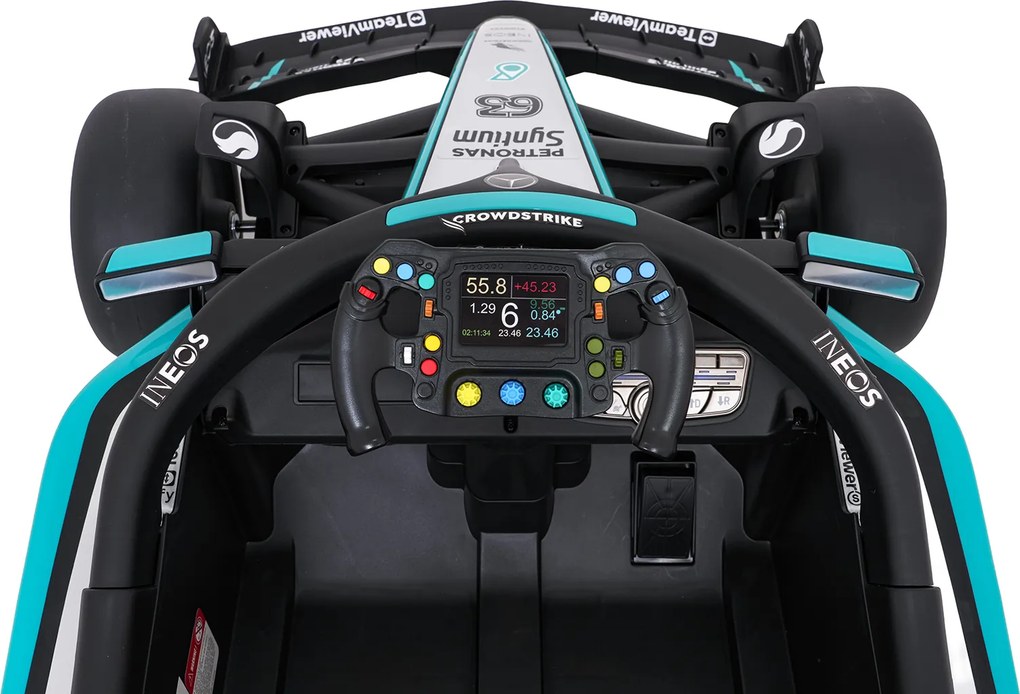 Ramiz Formule AMG Petronas F1 elektrické autíčko pro děti černé na dálkové ovládání + ovladač R/C