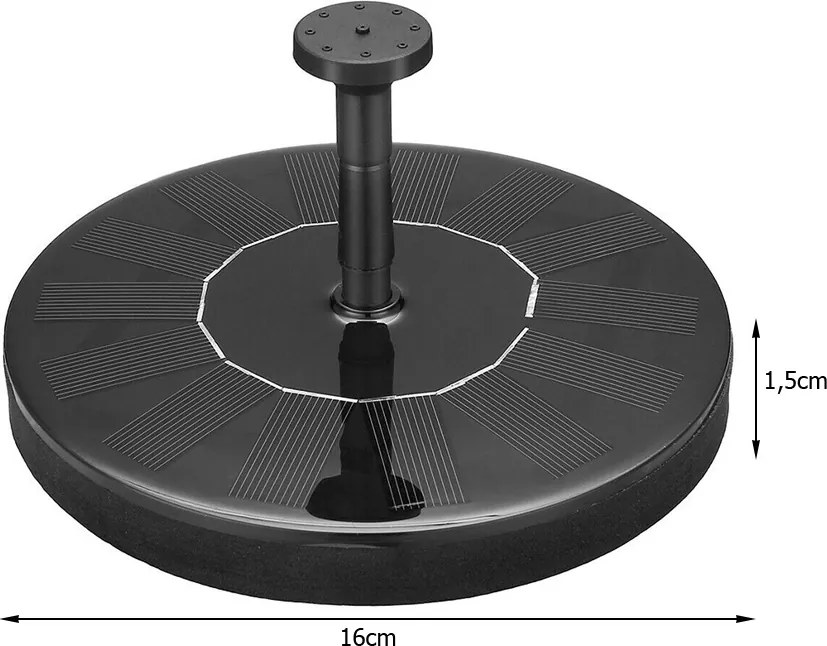 Verk Group Solární zahradní fontána čerpadlo plovoucí rybník